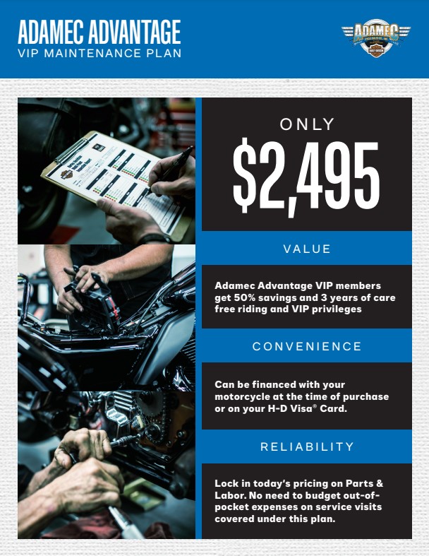 Adamec Advantage Vip Maintenance Plan | Adamec Harley-Davidson ...